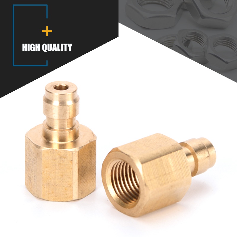 2pcs/set 1/8BSPP 1/8NPT M10x1 Thread Copper Quick Coupler Connector ...