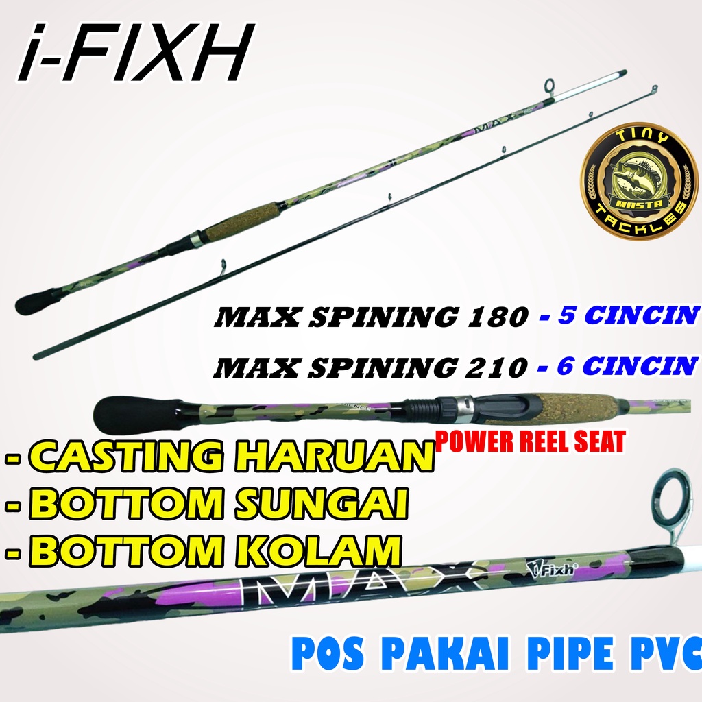 I-FIXH MAX SPINNING ROD MXS 6KAKI 7KAKI BOTTOM ROD SPINNING ROD ...