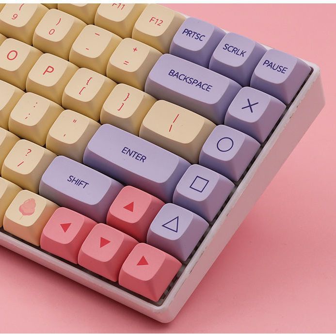 Marshmallow Theme Keycaps PBT, XDA Profile, Macaron Style, Sublimation ...