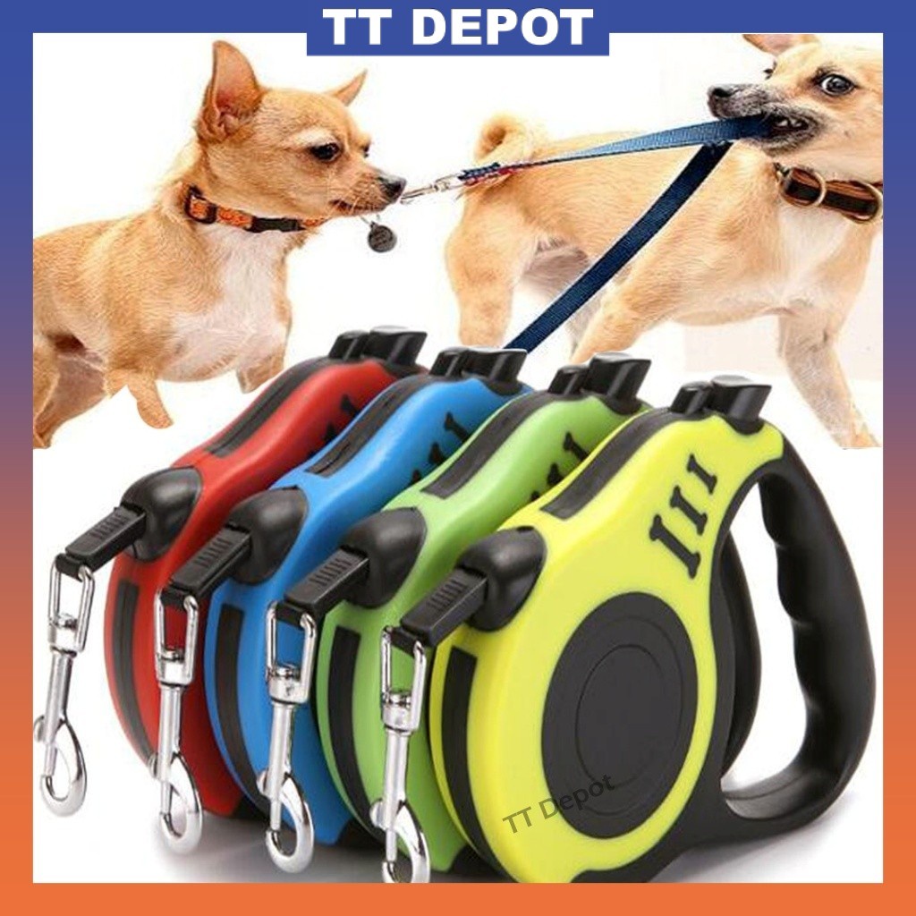3M/5M Retractable Dog Leash Automatic Flexible Dog Puppy Cat Traction ...
