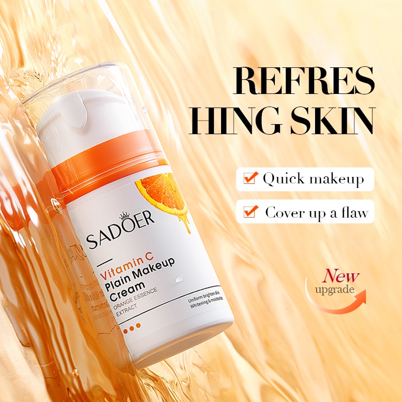 ROREC SADOER Vitamin C Plain Makeup Cream Moisturizing Hydrating Brightening Concealer Cream 50g ...