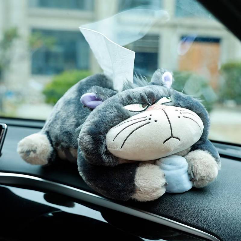 Cute car interior Lucifer Cartoon Tissue Cover Cute Plush Doll Pillow ...