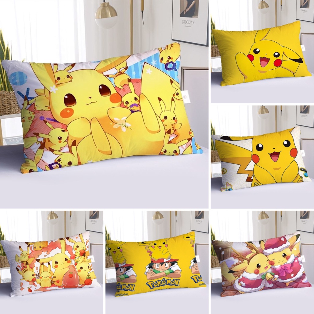 [Double-sided Printed ]Pokémon pillow case Pikachu polyester cartoon ...