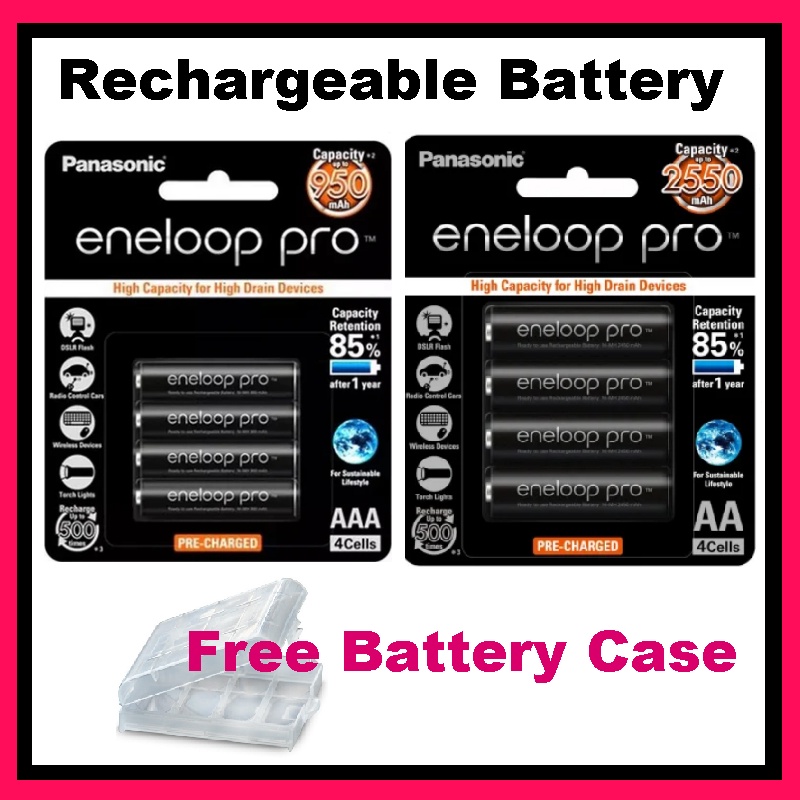 Eneloop Pro AA AAA Rechargeable Battery NiMH 2500mAh 2550mAh 950mAh ...