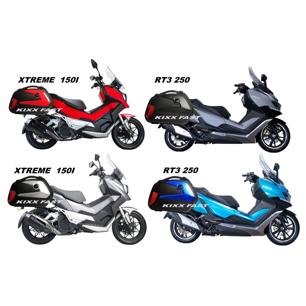 WMOTO WATERPROOF V35 SIDE BOX ABS PLASTIC WITH LED LIGHT HARD SHEILD ...