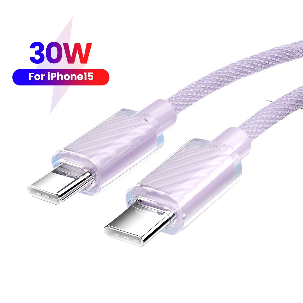 USB C Cable to USB Type C Cable PD 30W Fast Charger Cord USBC to Type-C ...