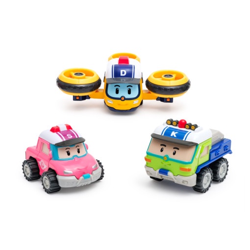 ROBOCAR POLI Die-Cast Sandyville Rescue Deluxe Pack / Sandy / Droney ...