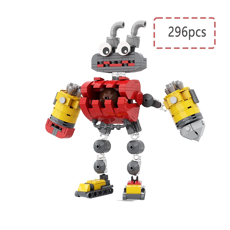 296pcs/Set My Singing Monsters Chorus Wubbox Robot Building Blocks Set ...