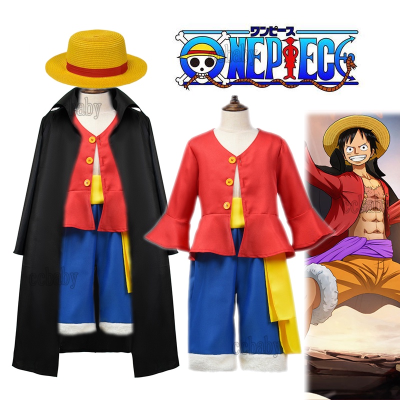 Anime Luffy Costume for Kids One Piece Monkey D Luffy New World Costume ...
