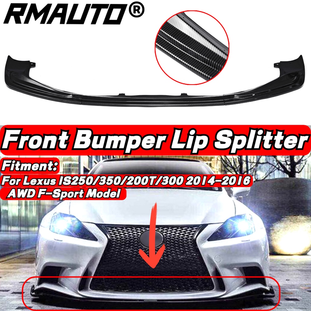 New Carbon Fiber Look 3Piece Car Front Bumper Splitter Lip Kit Diffuser ...