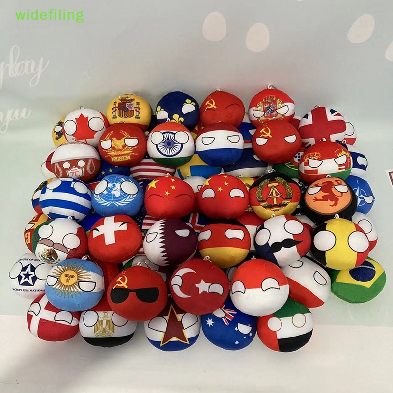 widefiling Country Ball Plush Toys Keychain Country Balls Pendant Soft ...