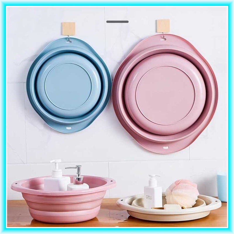 Foldable basin, collapsible silicone basin for travel, convenient and ...