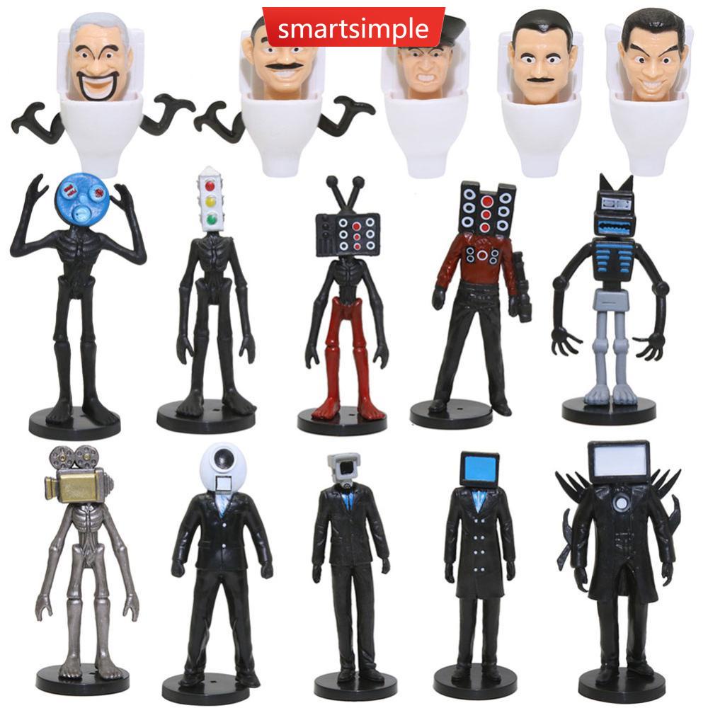 SMARTSIMPLE 6Pcs/Set Skibidi Toilet PVC Audio Toilet Man VS Monitor Man ...
