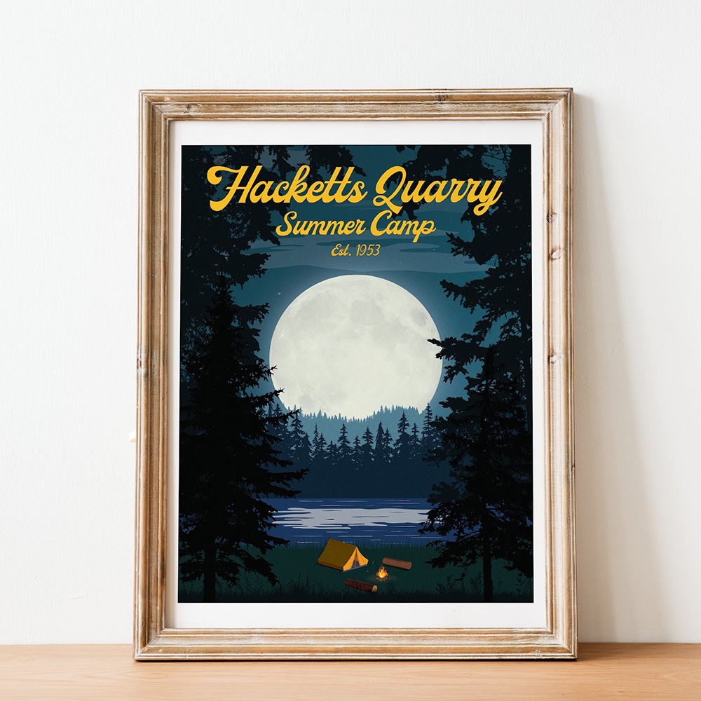 Hacketts Quarry Summer Camp Posters Decoration Vintage Room Decor