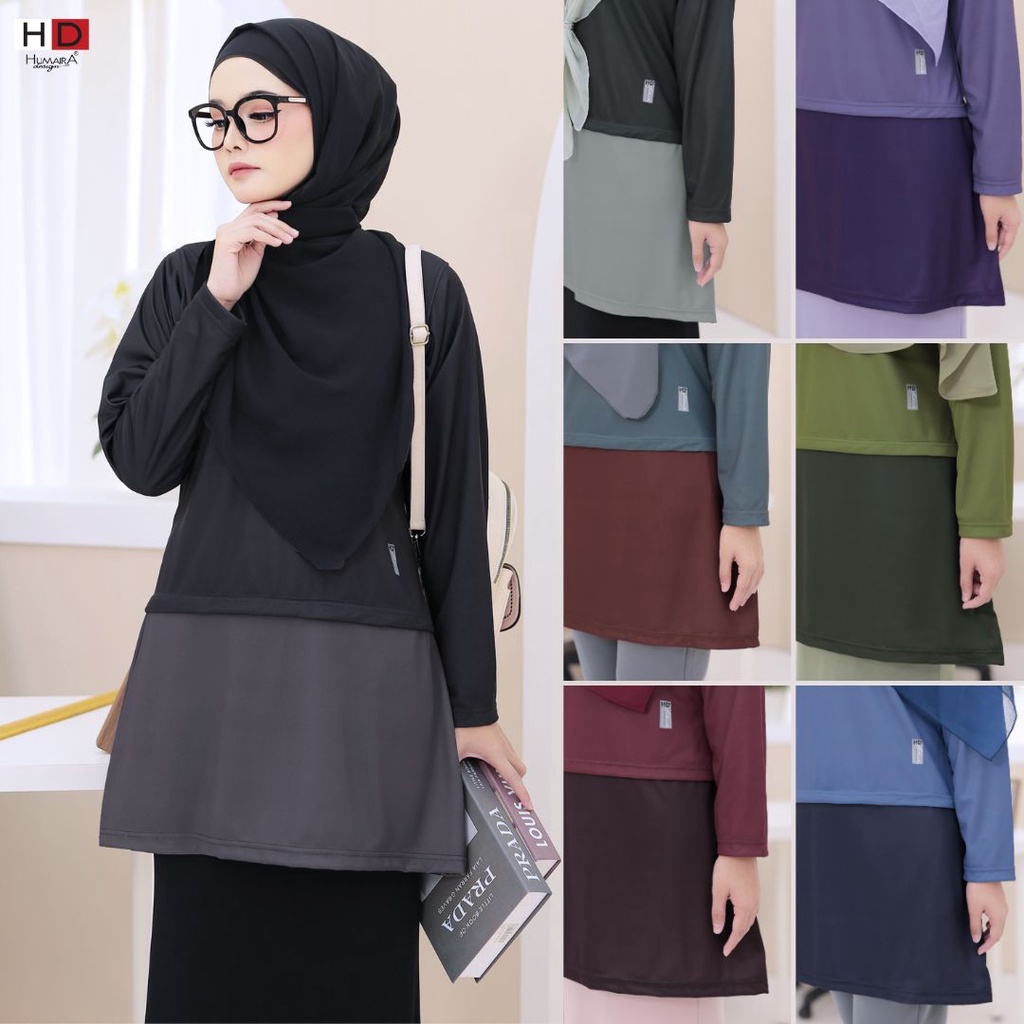T shirt Jersey Humaira Design Basic Aurora (Plain) | Cutting A Muslimah ...