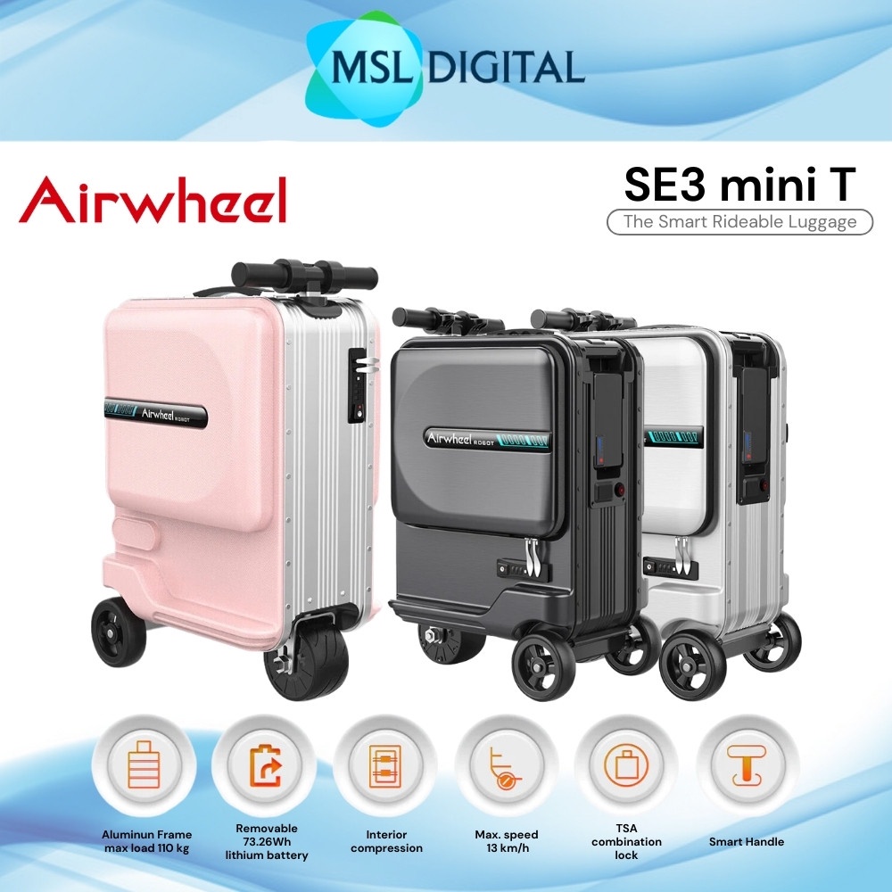Airwheel SE3 mini T | The Smart Rideable Luggage for Modern Travelers ...