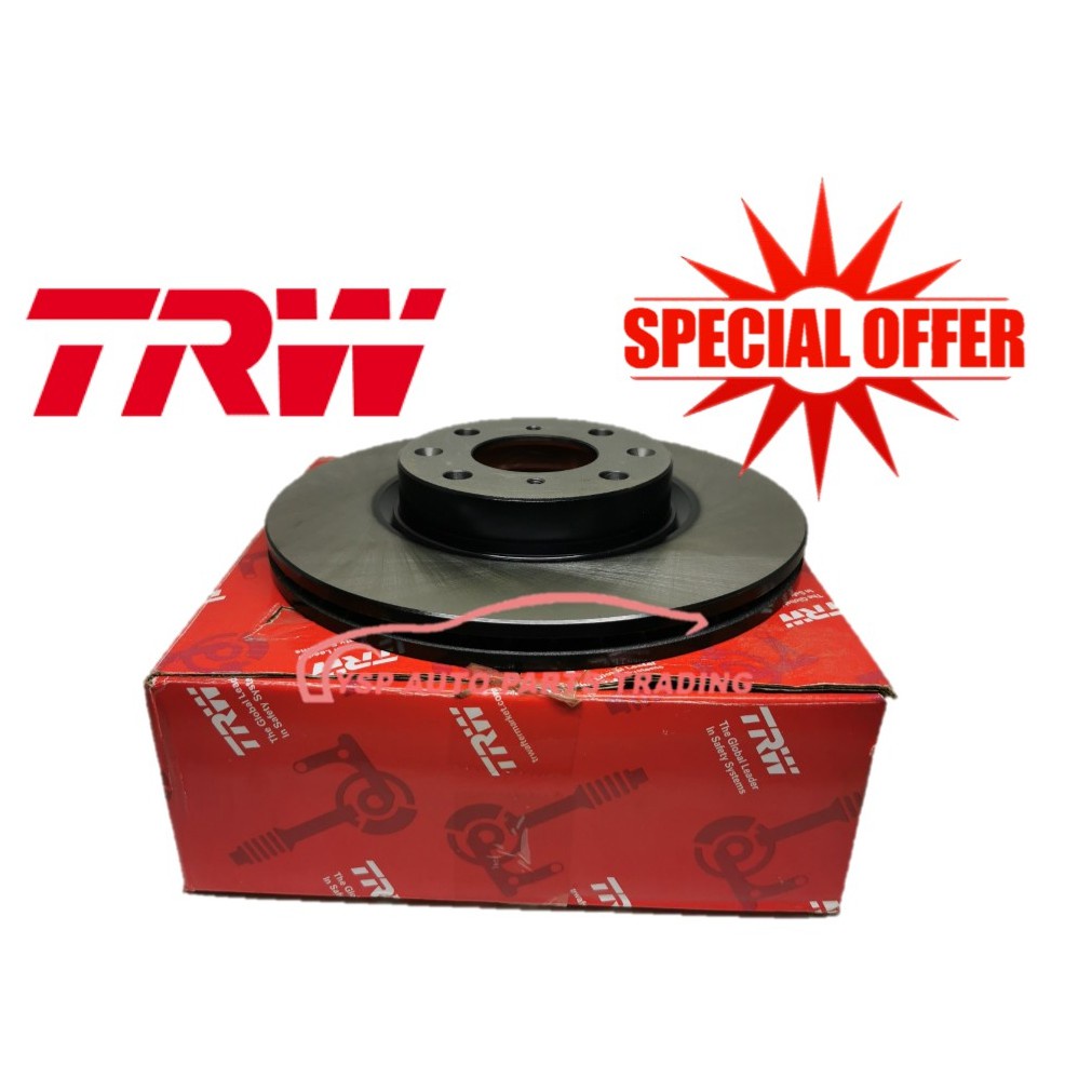 (TRW) HONDA CITY GM6 T9A / JAZZ GK T5A (2014-2019) FRONT DISC ROTOR SET ...