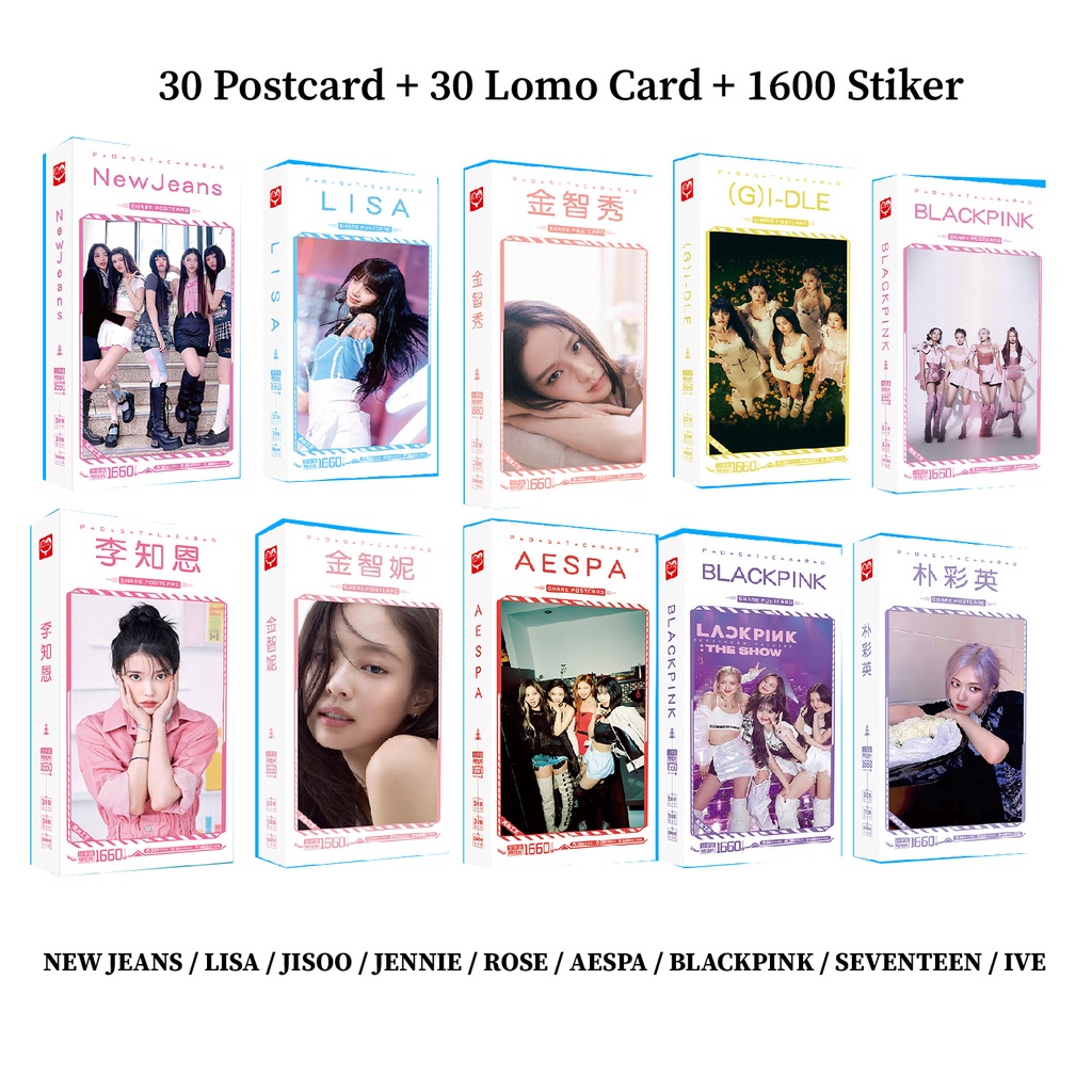 [Nokai Space] 1660 PCS Kpop 30 Postcards + 30 Lomo Cards + 1600 ...