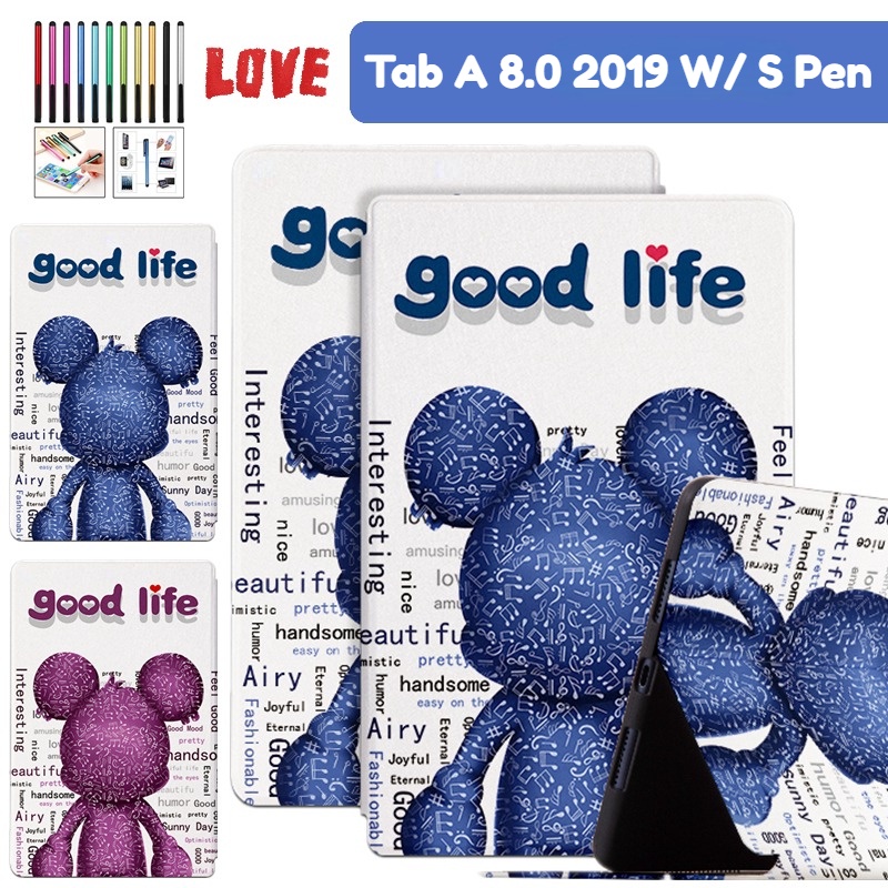 For Samsung Galaxy Tab A 8.0 2019 with S Pen SM-P205 SM-P200 Cartoon ...