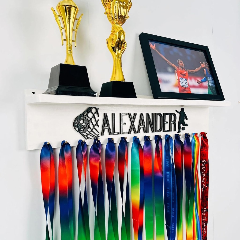 Pemegang Pingat Peribadi Dan Rak Trofi Dengan Nama 3D, Paparan ...