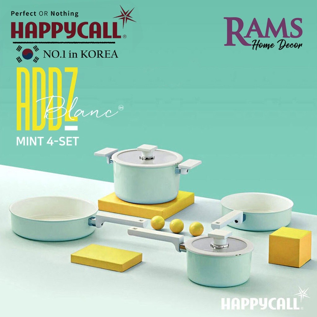 Happycall 4 Pcs ADDZ Blanch IH Cookware Set / Set Periuk Happpycall ...