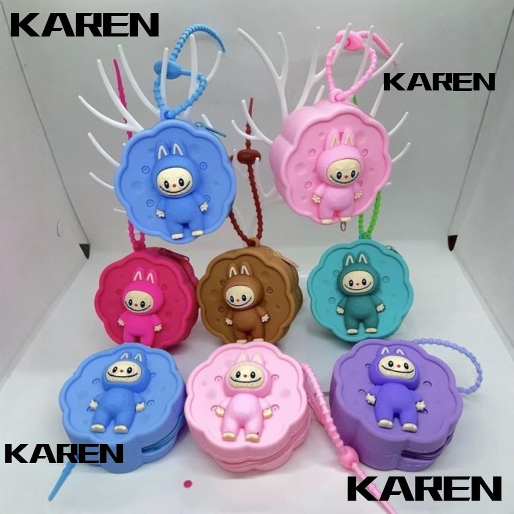 KAREN1 Labubu Keychain, Soft Waterproof Labubu Zero Purse, Portable ...