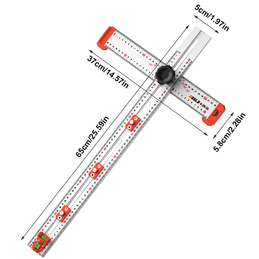 [Verne.my] 2 in 1 Drilling Positioning Ruler Adjustable Cabinet ...