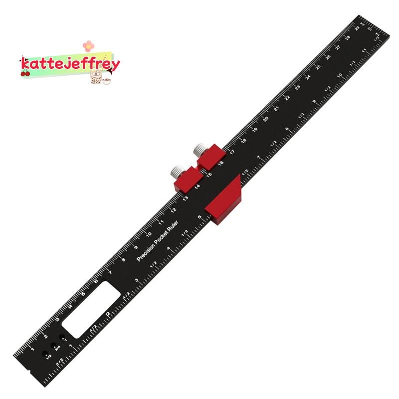 Woodworking Precision Pocket Ruler Aluminum Alloy Slide Ruler Inch ...