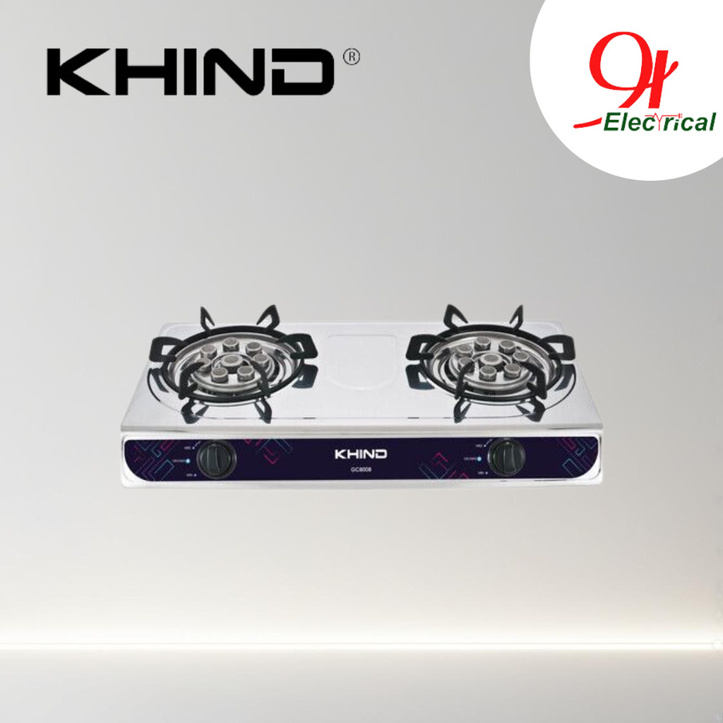 Khind Table Top Gas Cooker Gas Stove GC8008 8-Jet High Fire Power ...