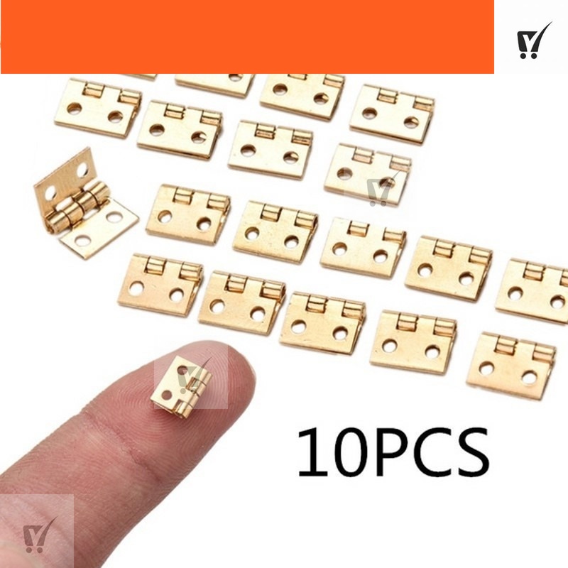 CENTER`10Pcs Tiny Mini Metal Hinge With Nail/Folding Small Brass Hinge ...