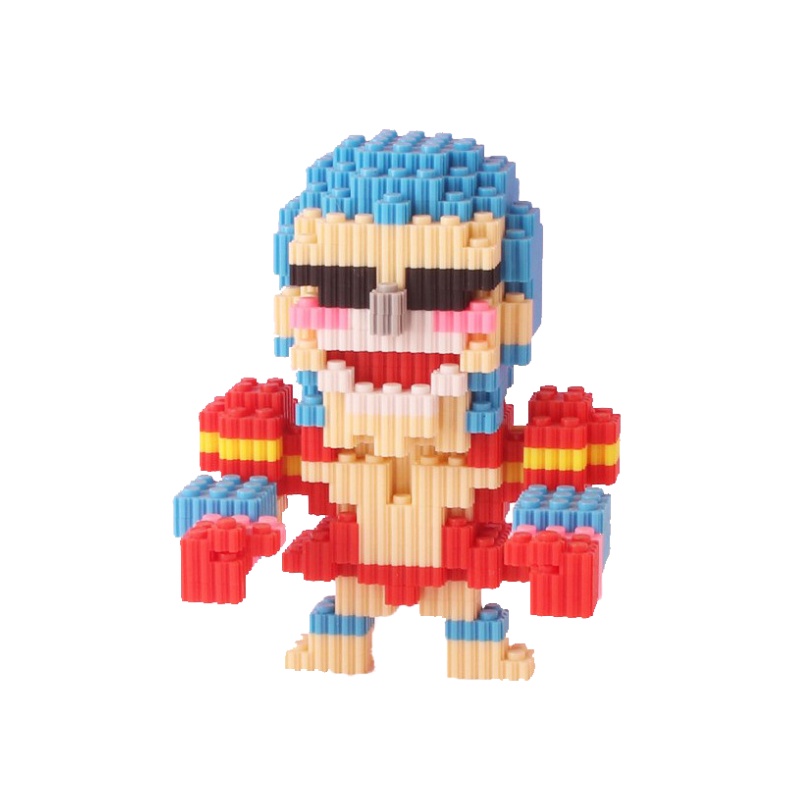 【ONE PIECE / NARUTO】Mini Building Block Luffy Zoro Sasuke Cute Cartoon ...