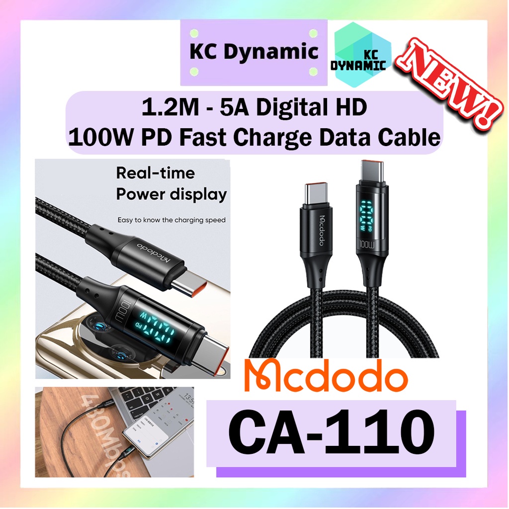Mcdodo Ca 110 100w Cable Pd Fast Charge Cable Type C To Type C Data