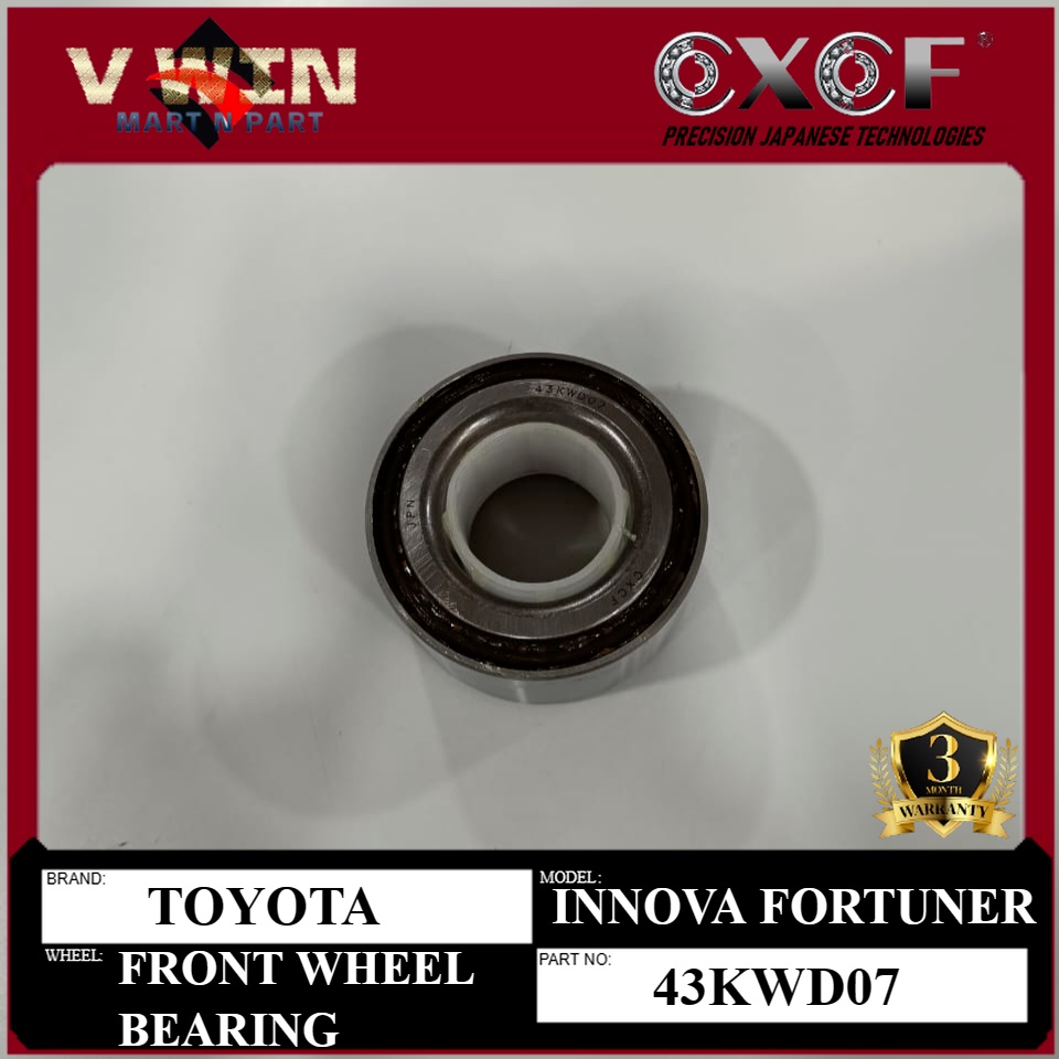 TOYOTA INNOVA FORTUNER FRONT WHEEL BEARING 43KWD07 CXCF 43X77X41/46 ...
