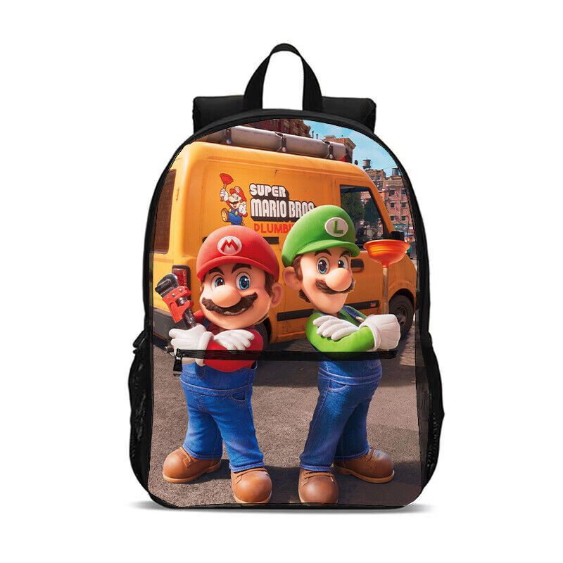 Super Mario Backpack Kid Cartoon School Bag Boy and Girl Mario Sekolah ...