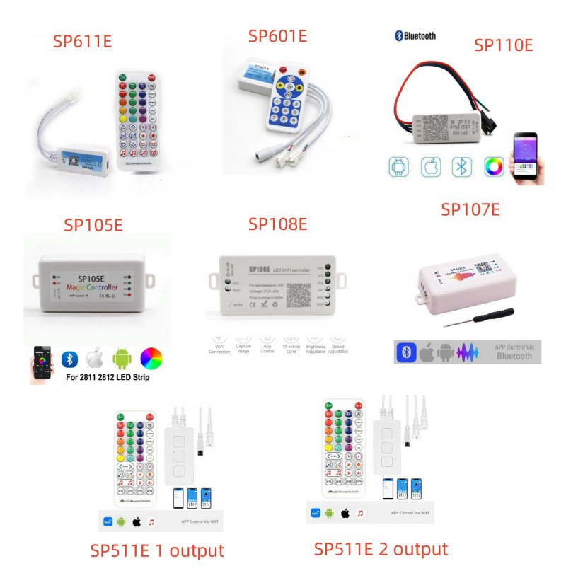 DC5V-24V WS2812B WS2811 SK6812 Led Pixels Strip Light Controller ...