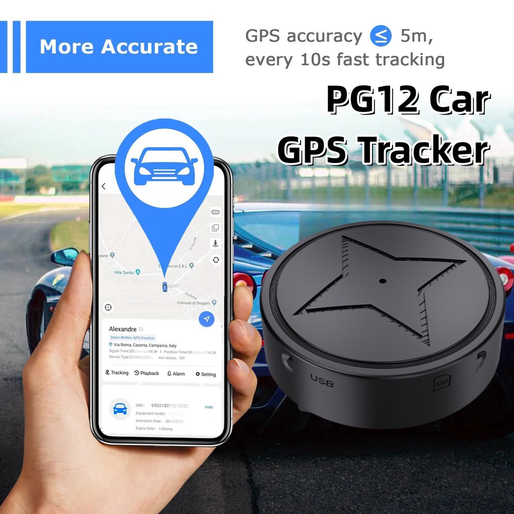 ⚡READY STOCK⚡ Pg12 Vehicle Gps Tracker For Car Motorcycle Real Time ...