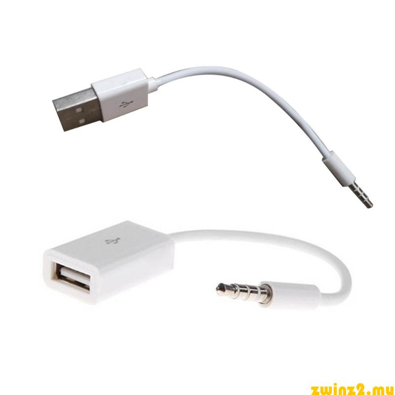 zwinz2 AUX to USB Adapter 5mm Male Plug Jack to USB Female AUX Cable ...