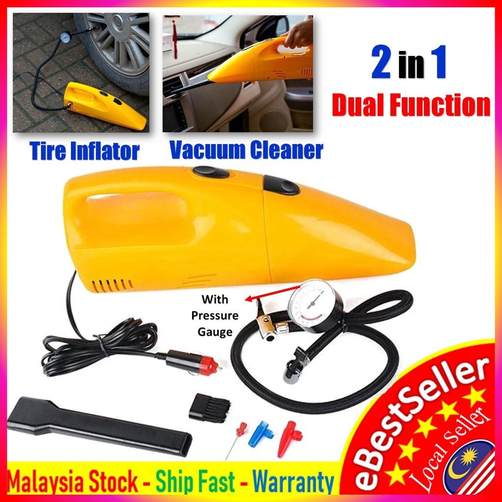 Portable Handheld 2 in 1 Car Dual Function Tire Inflator 300PSI with ...