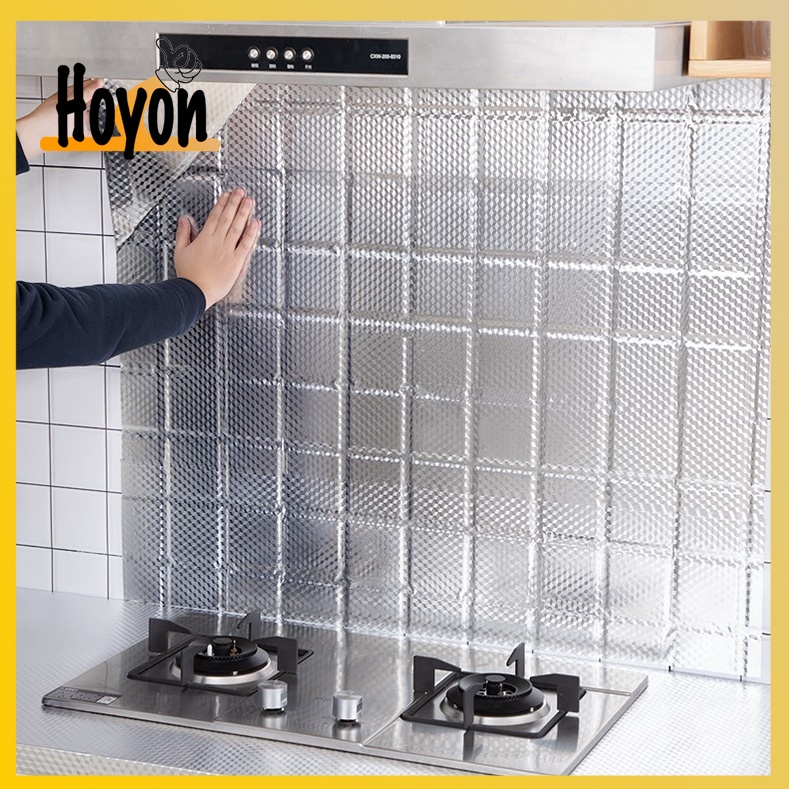 Oil-proof Aluminum Foil Wallpaper Self-adhesive Waterproof Kitchen Anti ...
