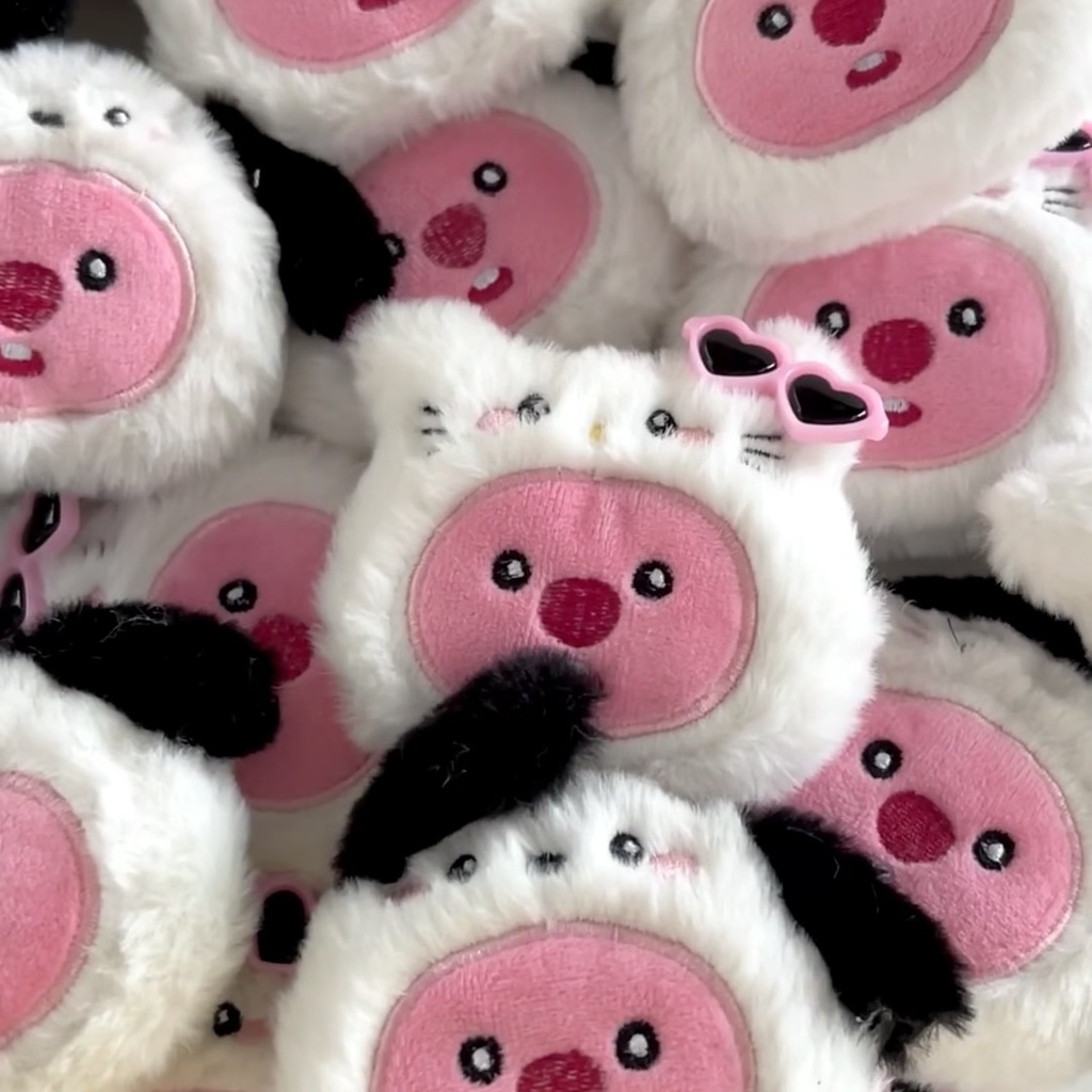 Cute Squeaky Beaver Loopy Pendant Keychain Plush Doll Toy Bag ...