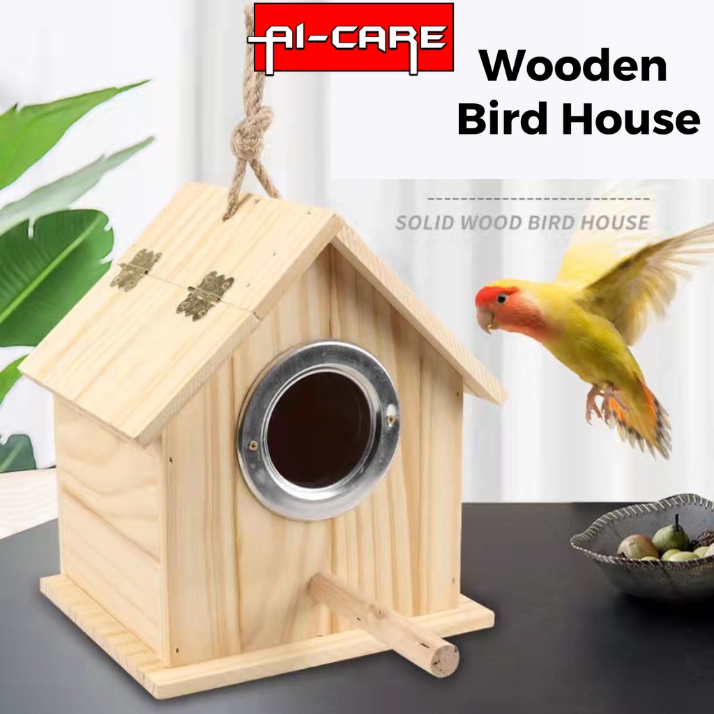 Bird Cage Box Habitat Sarang Telur Burung Baji Nestbox Budgie Nestbox ...