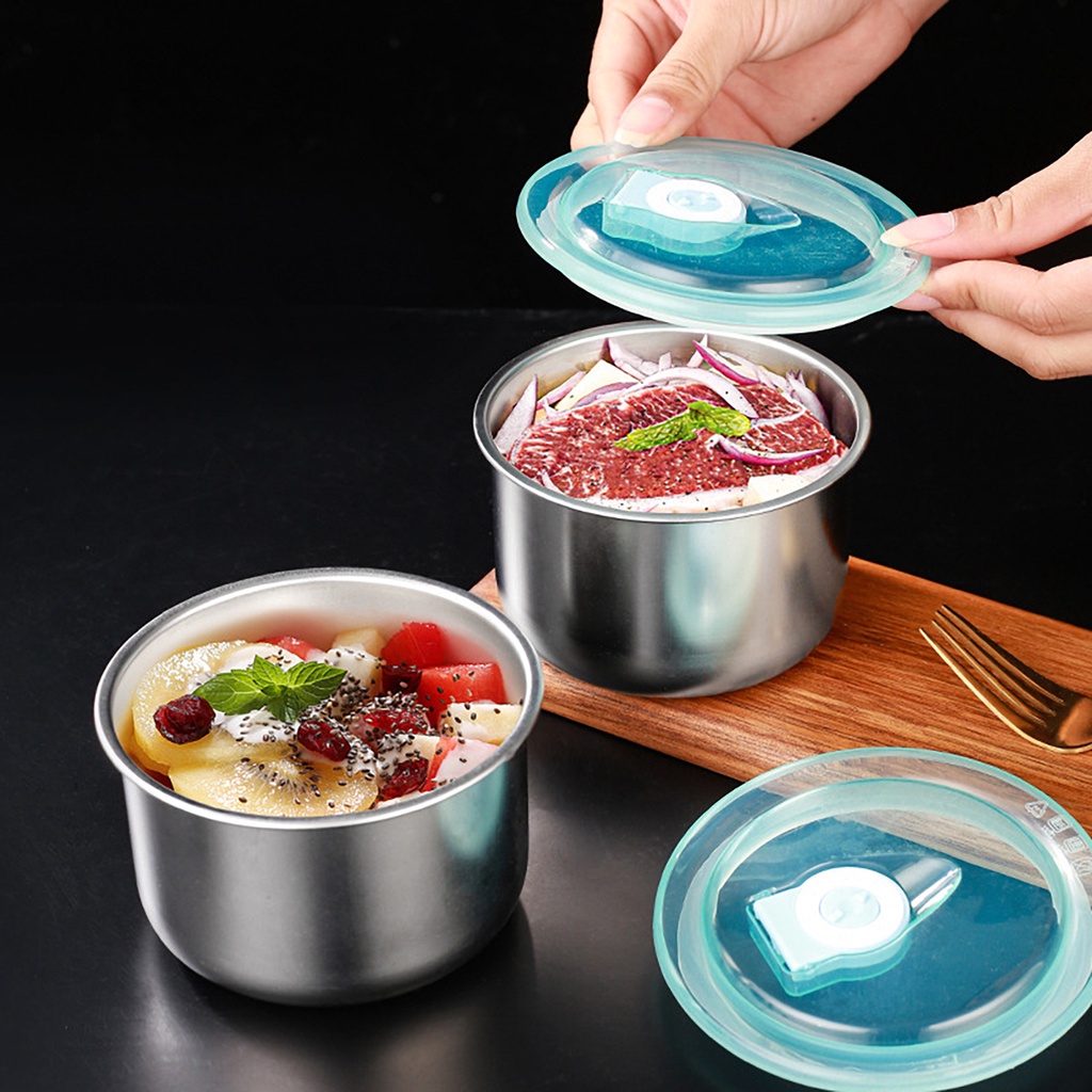 mNVh_ Stainless Steel Food Storage Bowl with Sealed Lid Airtight ...