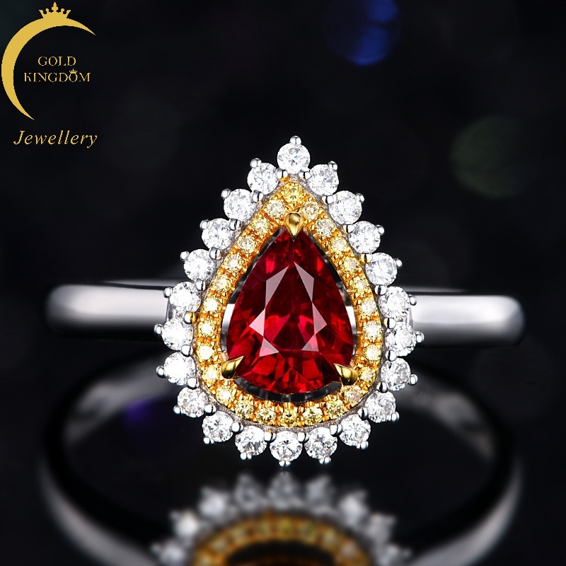 Goldkingdom Fashion Jewellery Water Drop Pear-shaped Pigeon Blood Red ...