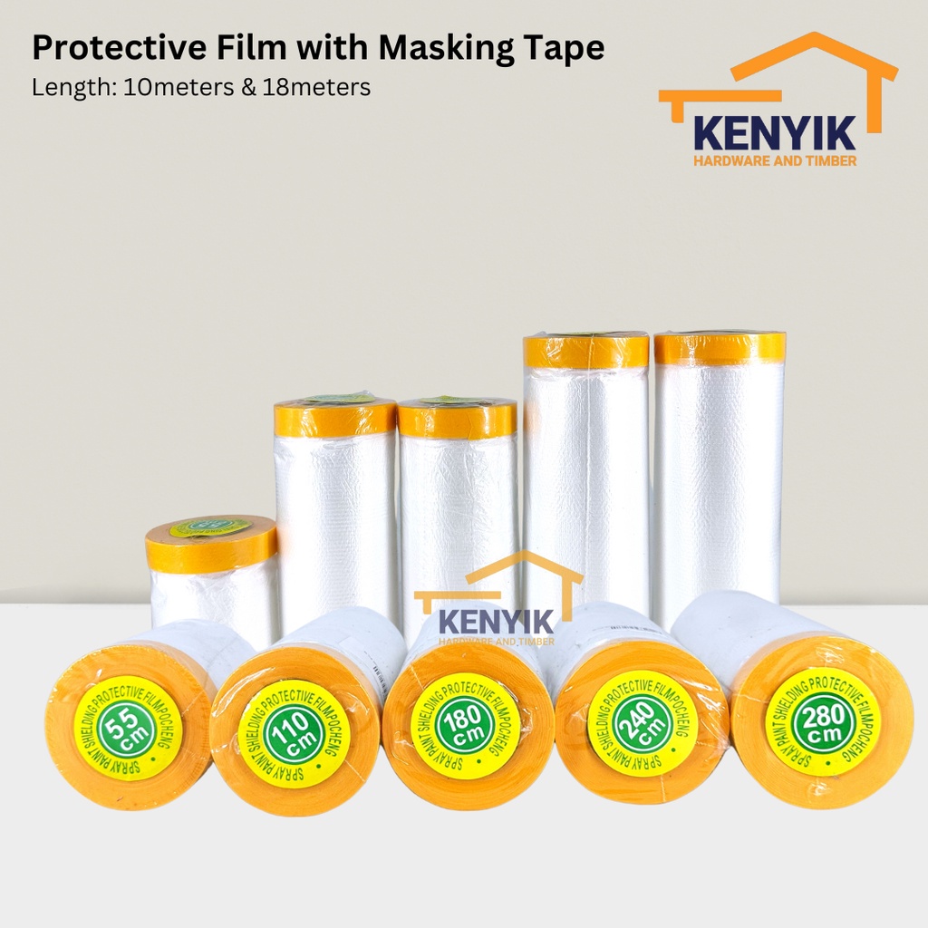 Paint Protective Film (Covering) with Masking Tape | Shopee Malaysia