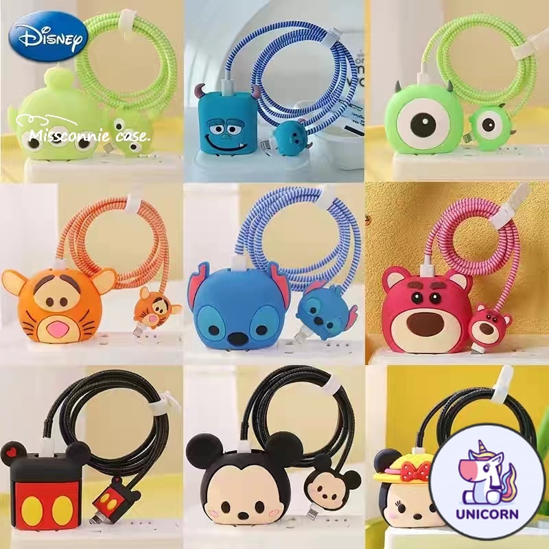 UC Disney Stitch Charger Cable Protector Case Winder Anime Mickey Data ...
