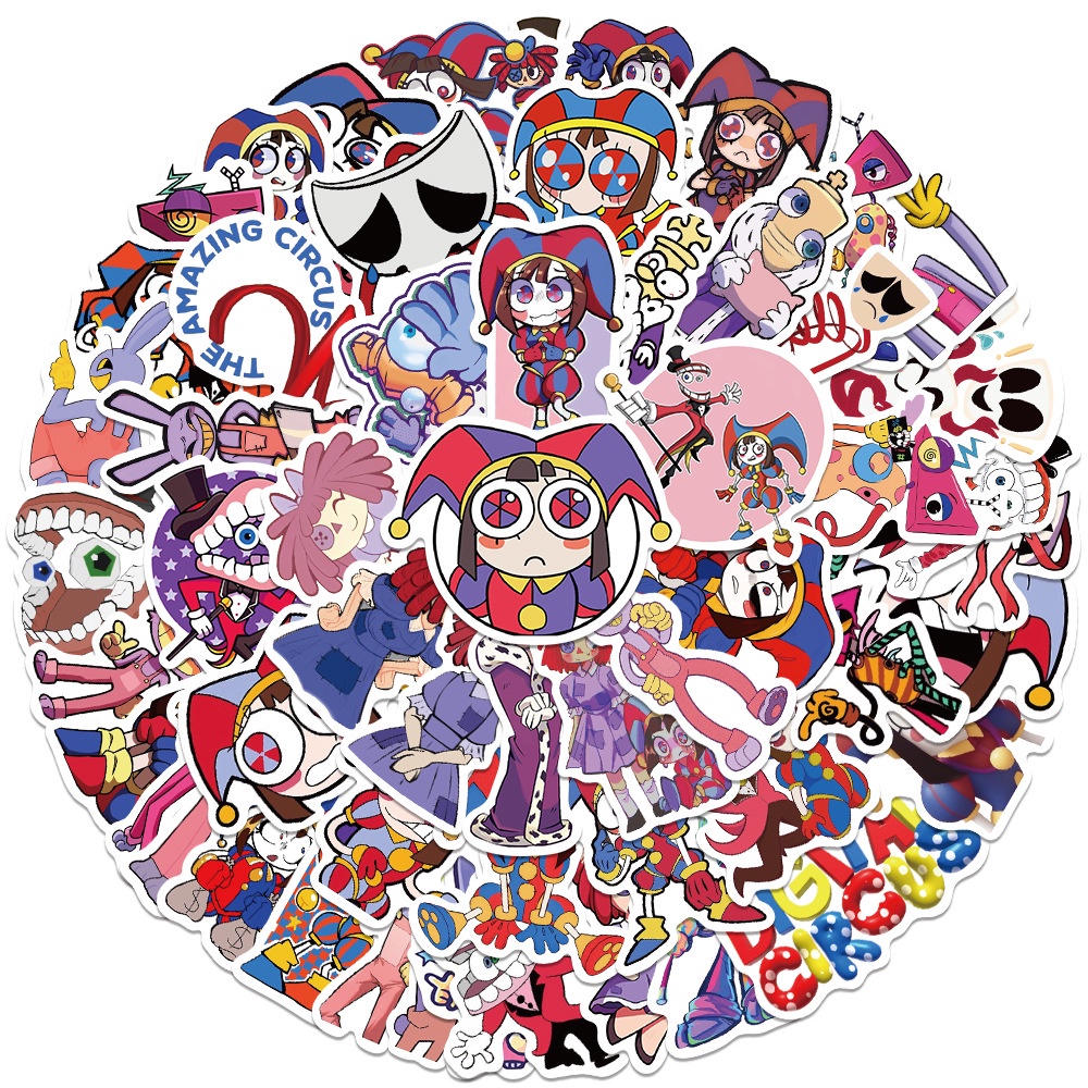 110Pcs/Set The Amazing Digital Circus Series A Stickers Waterproof DIY ...