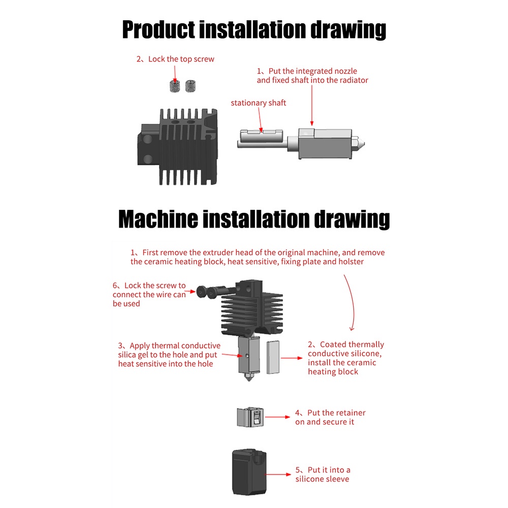 Haldis All-Metal Hotend Integrated Head Block Design for Bambu Lab X1 ...