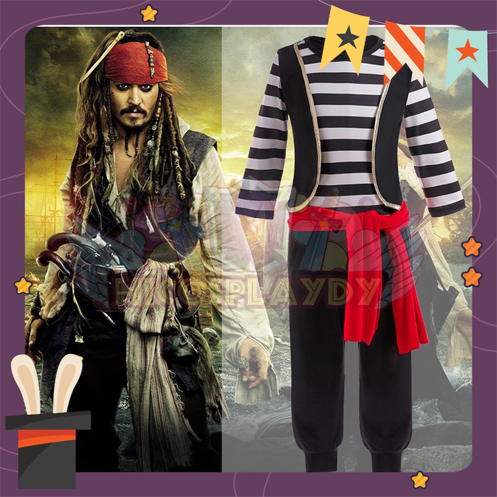 hiCosplayDy Kids Pirate Captain Outfits Suit Cosplay Costume Set ...