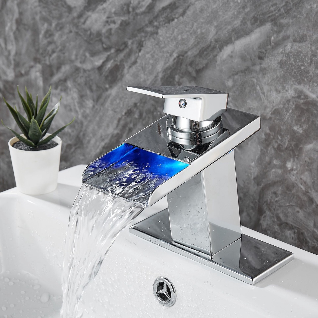 LED Lighted Bathroom Basin Faucet - No External Power Required | Shopee ...