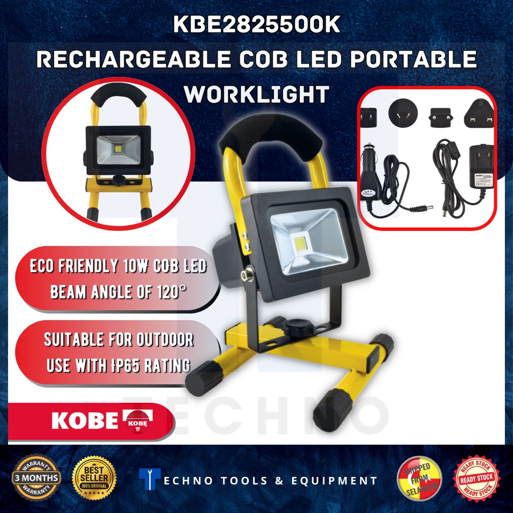 KOBE KBE2825500K RECHARGEABLE COB LED PORTABLE WORKLIGHT 100% New ...